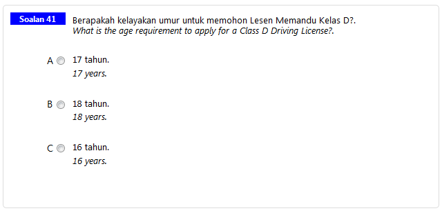Cara-cara untuk lulus ujian undang-undang JPJ - JPJ KPP Online Test